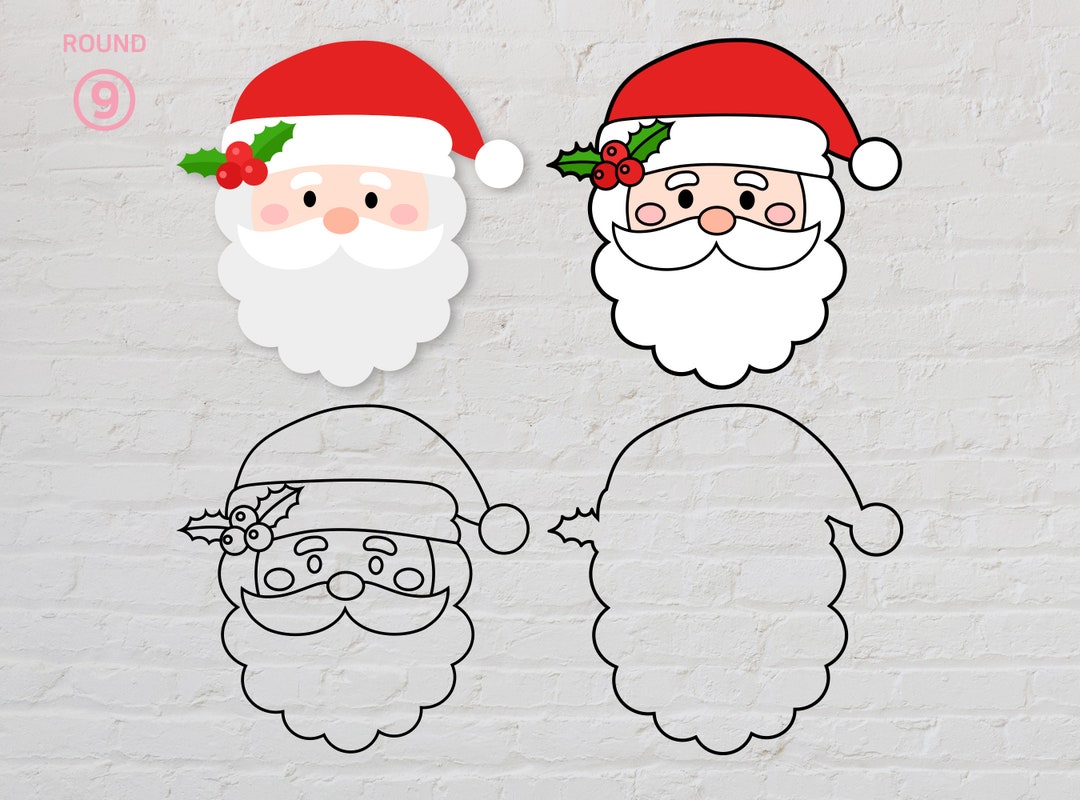 Santa Svg, Png, Dxf, Eps, Pdf - Etsy