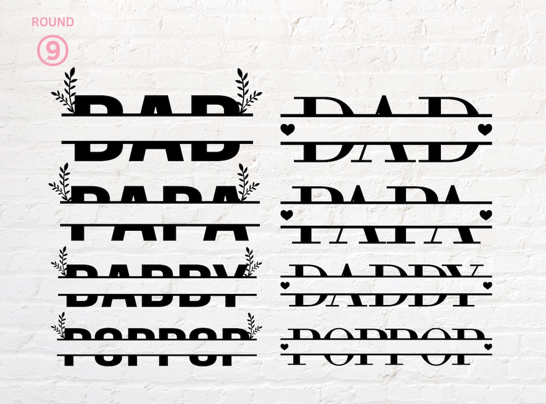 Dad Split Svg, Papa Split Svg, Png, Dxf, Eps, Pdf - Etsy