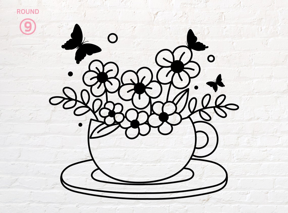 Flowers in a Vase Svg Png Dxf Eps Pdf - Etsy