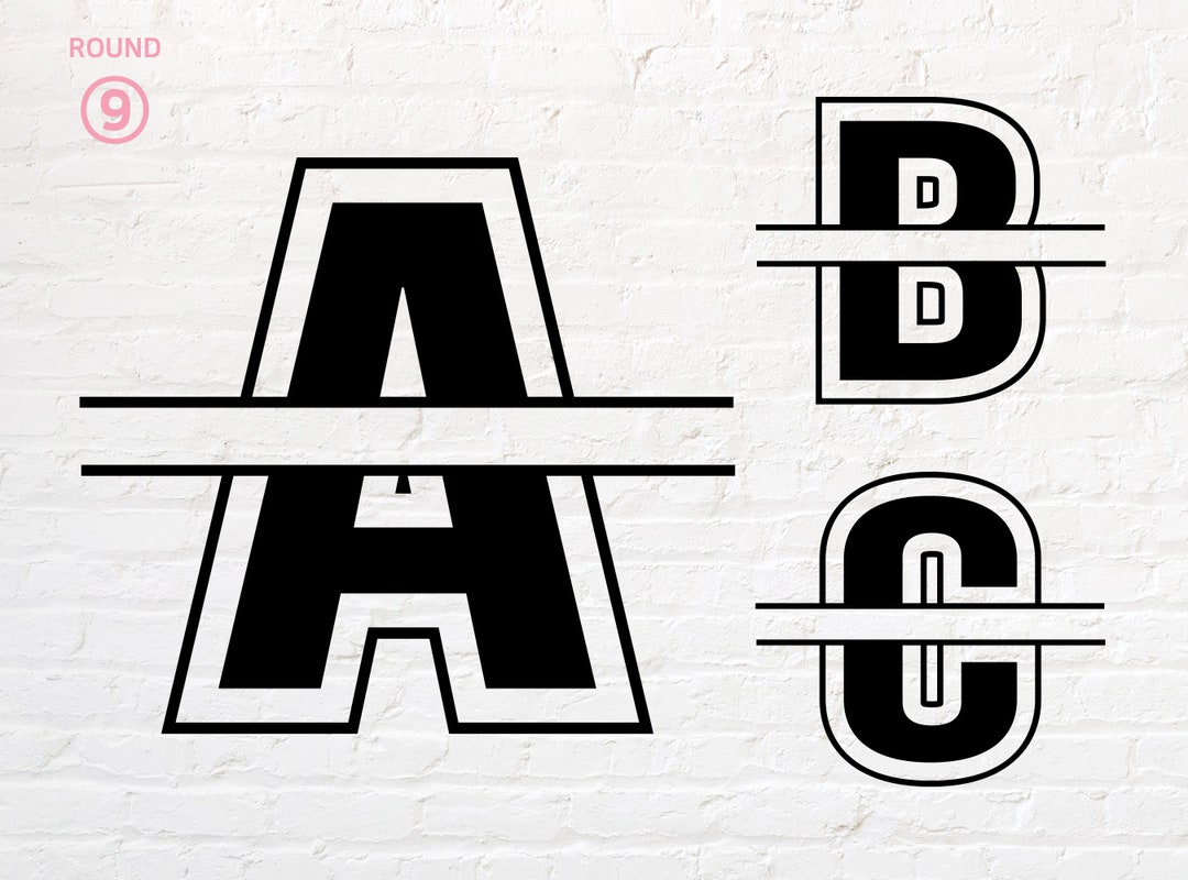 Alphabet Split Svg, Png, Dxf, Eps, Pdf - Etsy