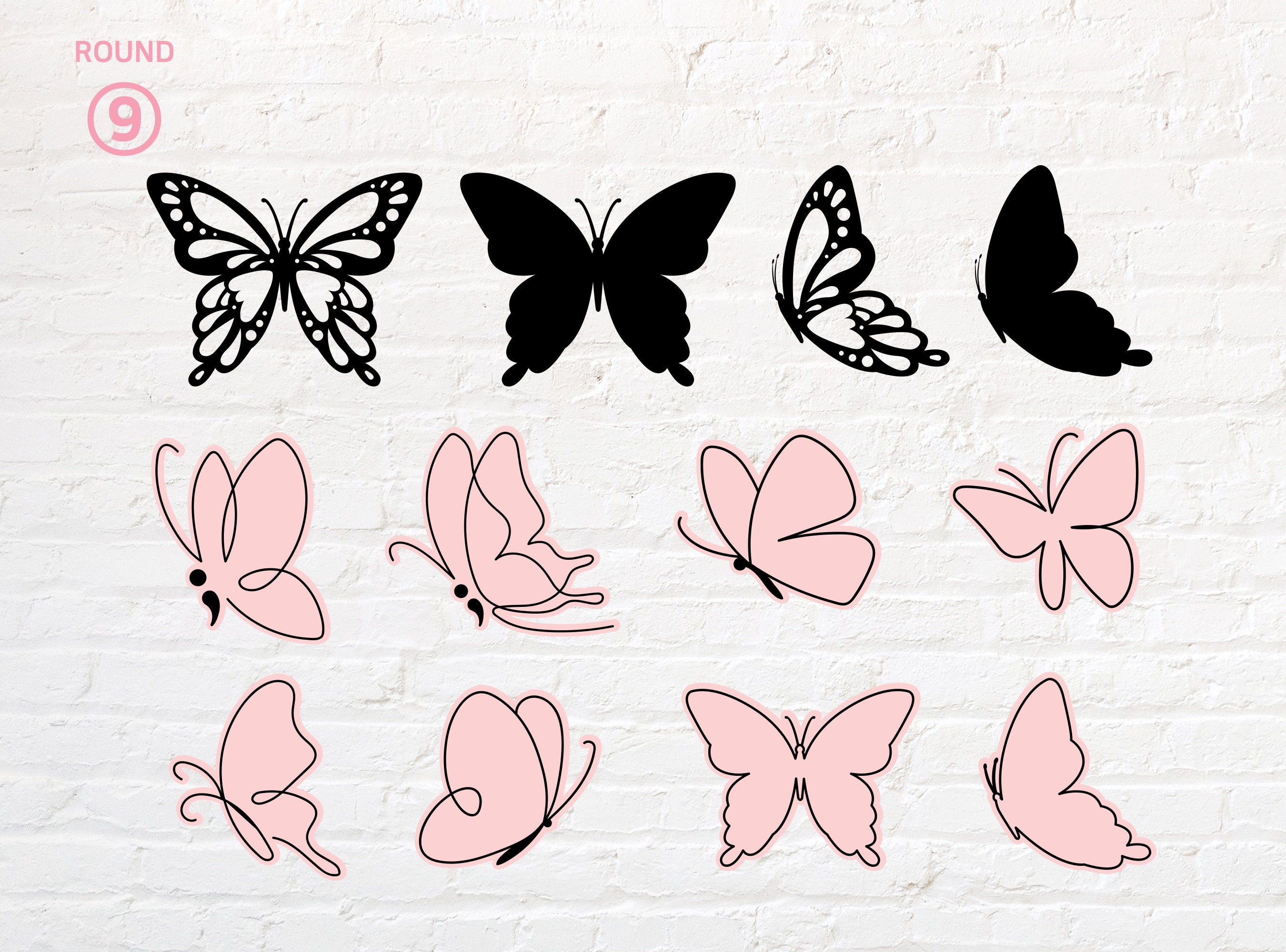 Butterfly Outline Svg, Png, Dxf, Eps, Pdf - Etsy