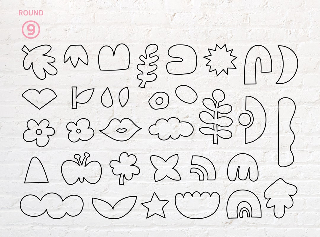 Abstract Shapes Outline Svg, Png, Dxf, Eps, Pdf - Etsy