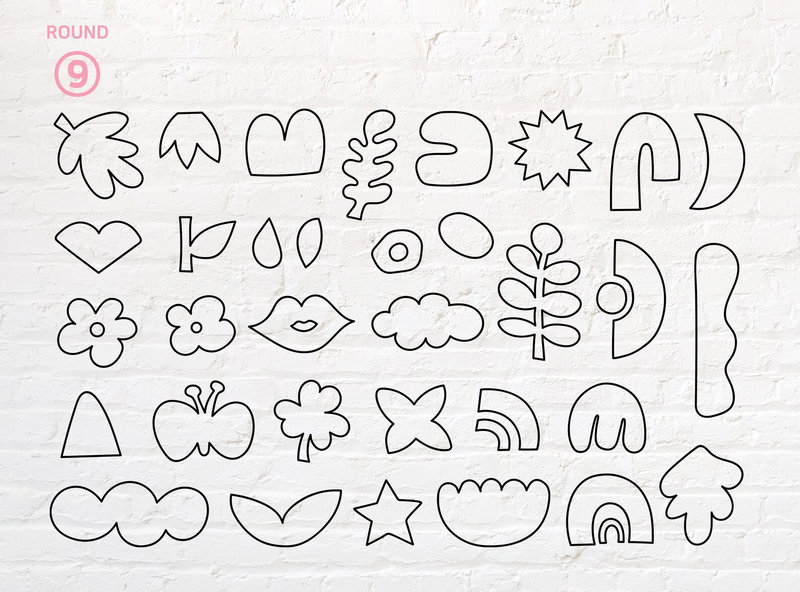 Abstract Shapes Outline Svg, Png, Dxf, Eps, Pdf - Etsy