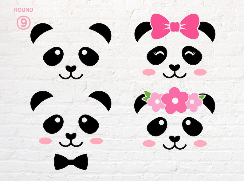 Panda Face Svg Png Dxf Eps Pdf - Etsy