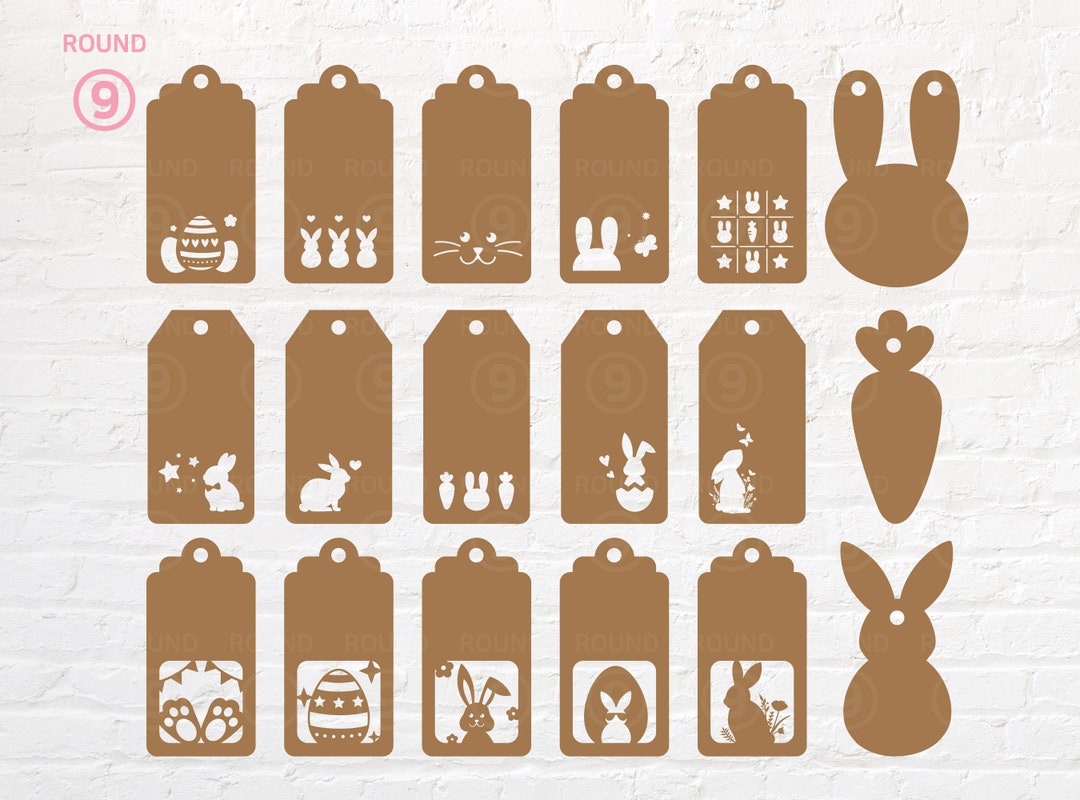 Rabbit Gift Tag Svg, Png, Dxf, Eps, Pdf - Etsy
