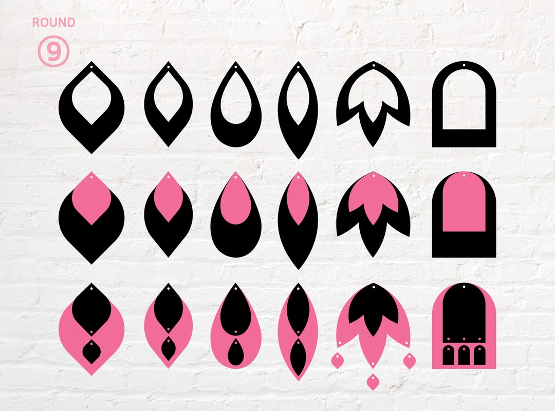 Earring Svg, Png, Dxf, Eps, Pdf - Etsy