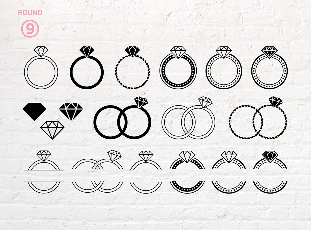 Diamond Ring Svg, Png, Dxf, Eps, Pdf - Etsy
