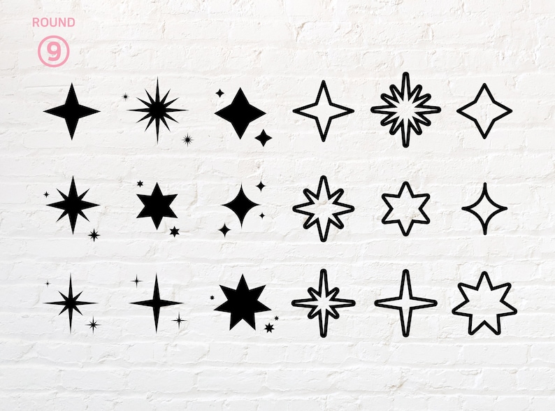 Sparkle Svg Sparkle Shapes Svg Png Dxf Eps Pdf - Etsy