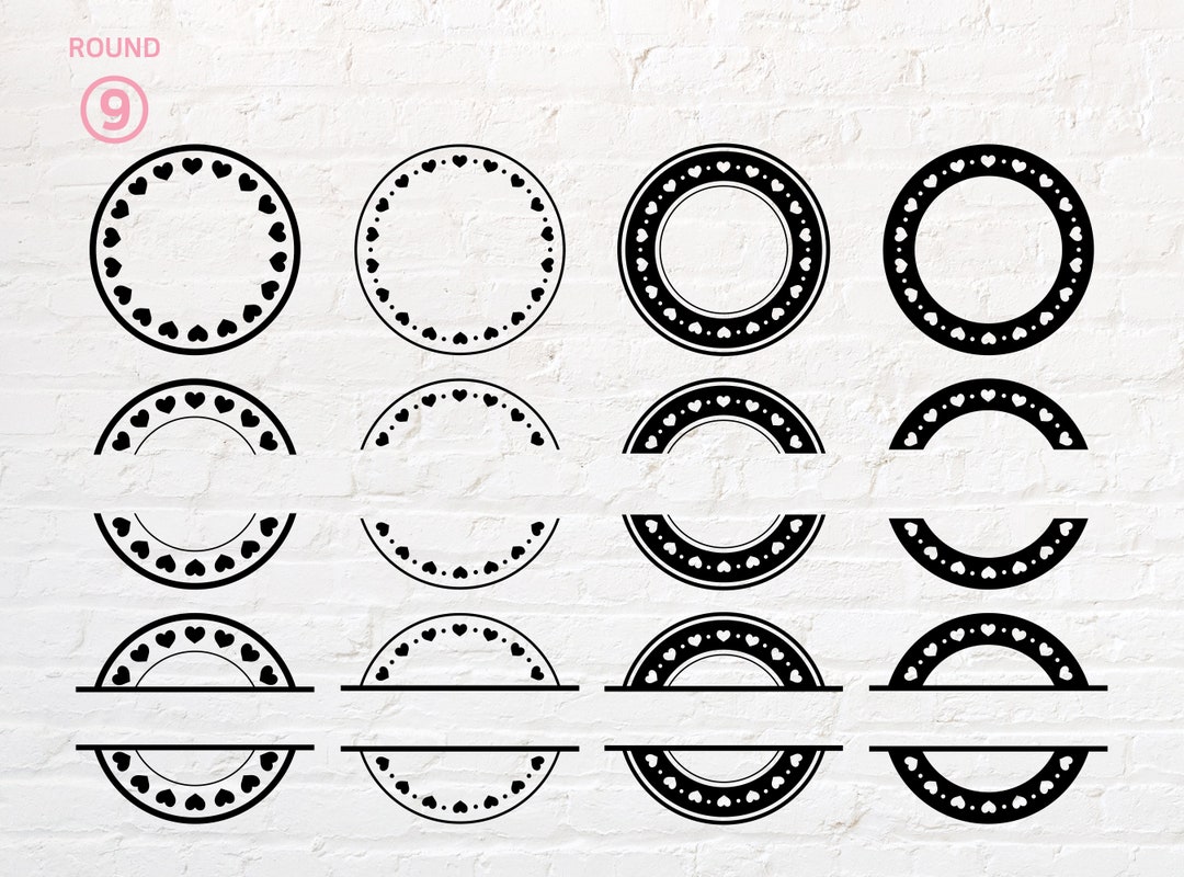 Heart Circle Svg, Png, Dxf, Eps, Pdf - Etsy