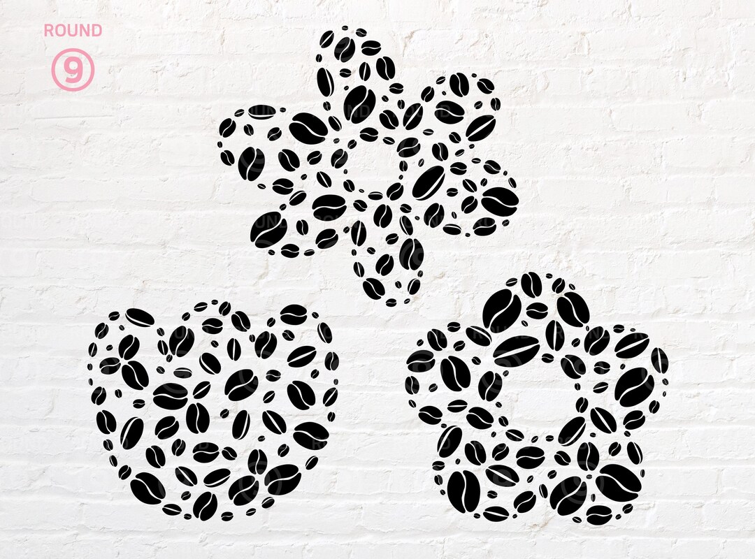 Flower Coffee Bean Svg, Png, Dxf, Eps, Pdf - Etsy