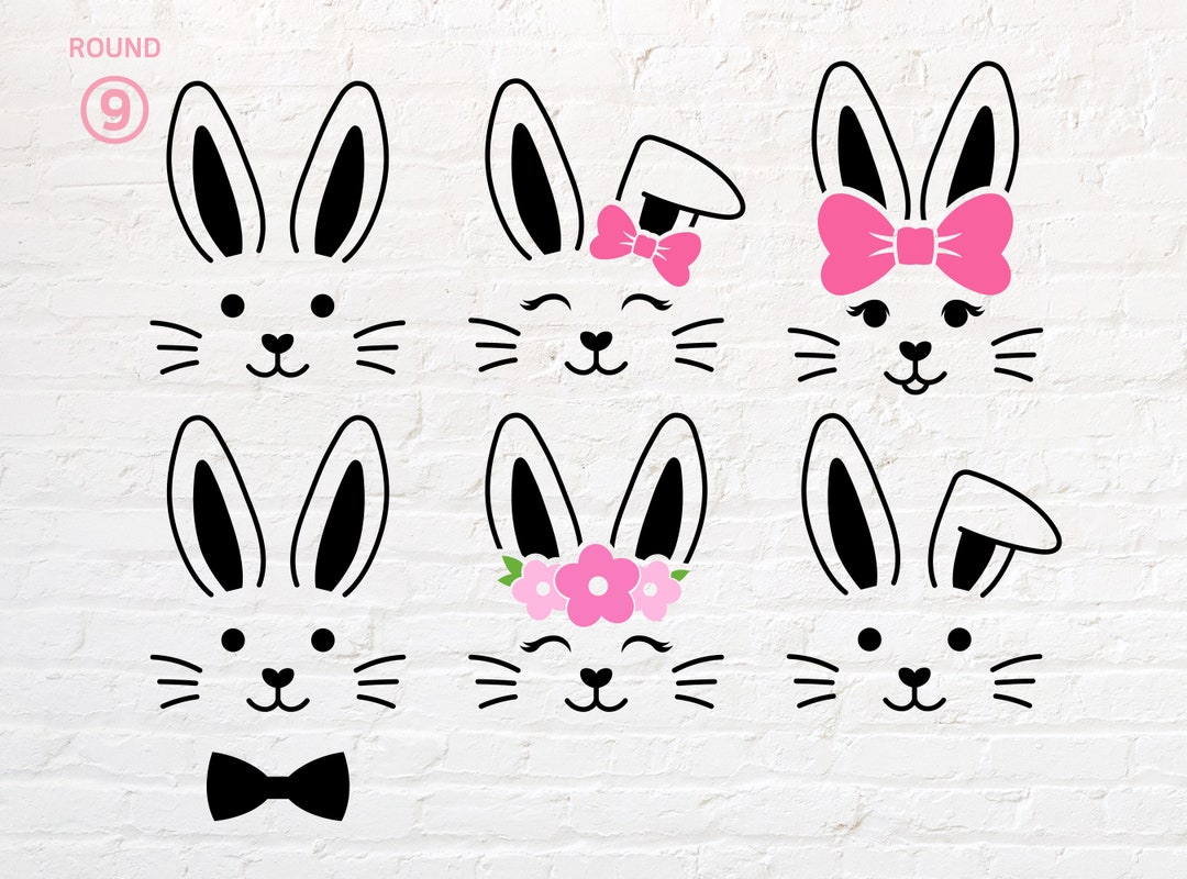 Rabbit Face Svg, Png, Dxf, Eps, Pdf - Etsy
