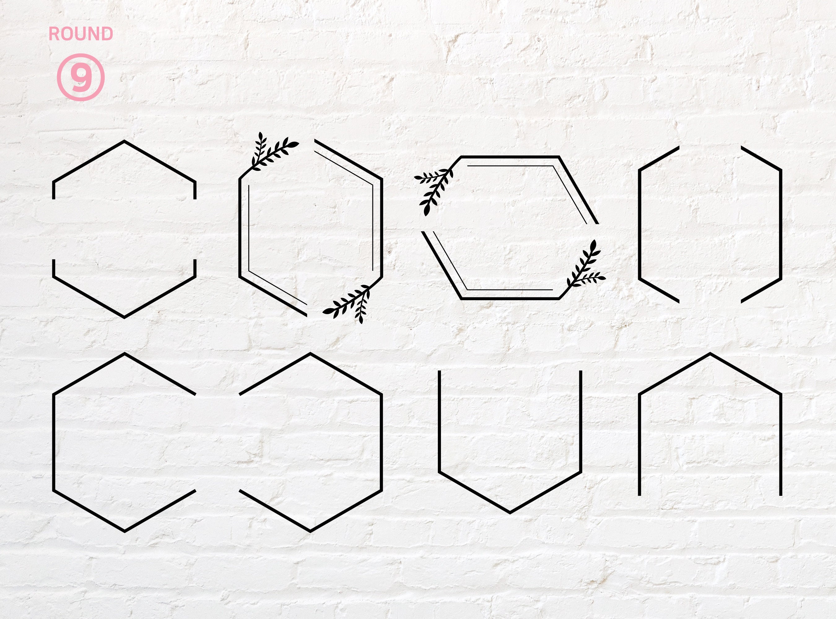 Hexagon Outline Svg Hexagon Split Svg Png Dxf Eps Pdf - Etsy India