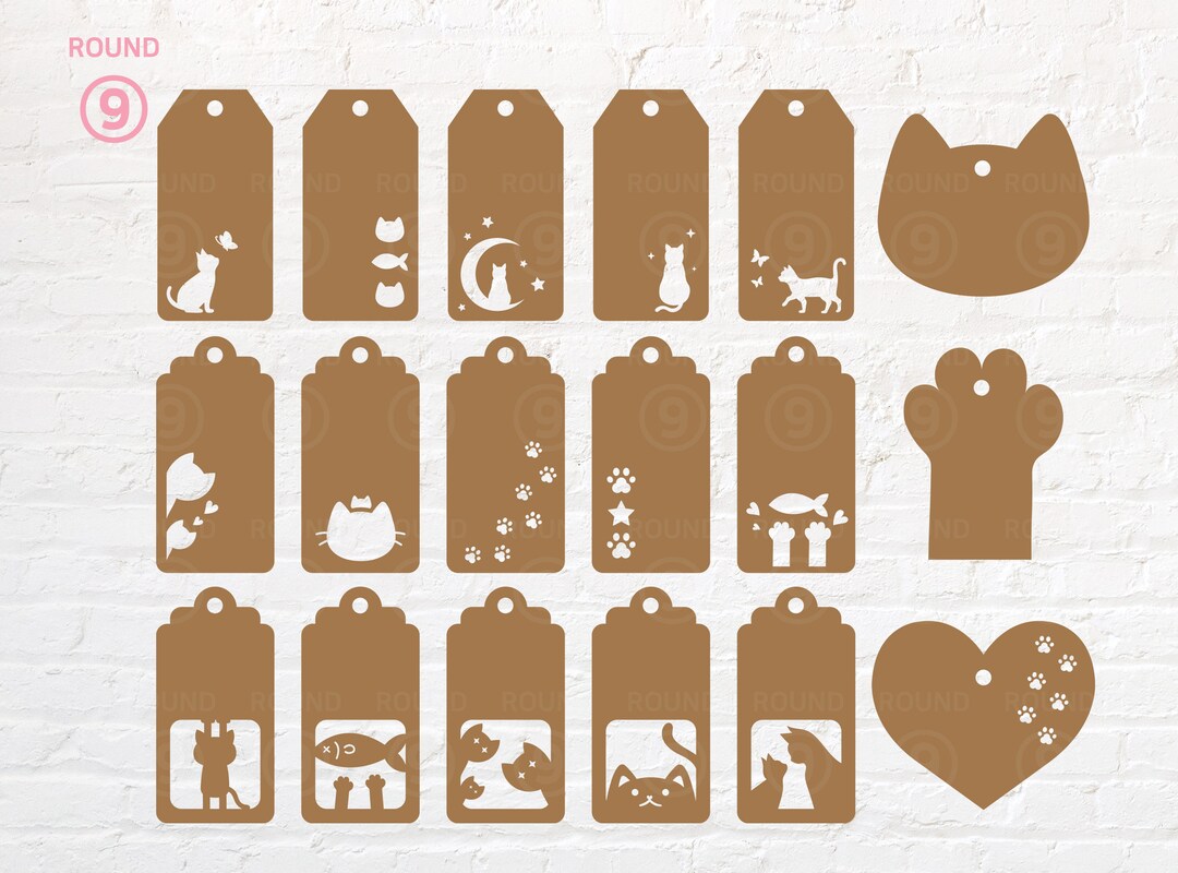 Cat Gift Tag Svg, Png, Dxf, Eps, Pdf - Etsy