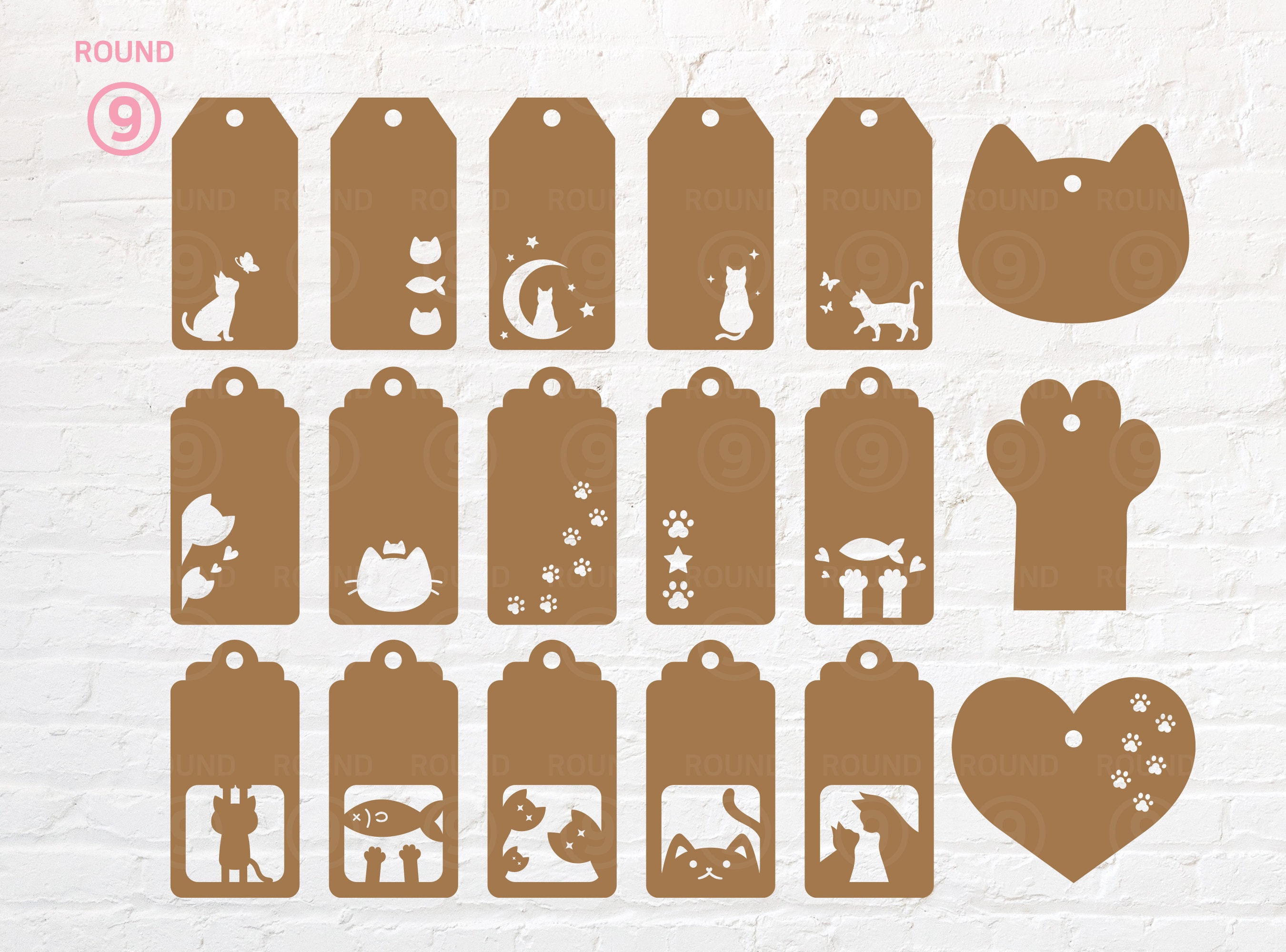 Cat Gift Tag Svg, Png, Dxf, Eps, Pdf - Etsy