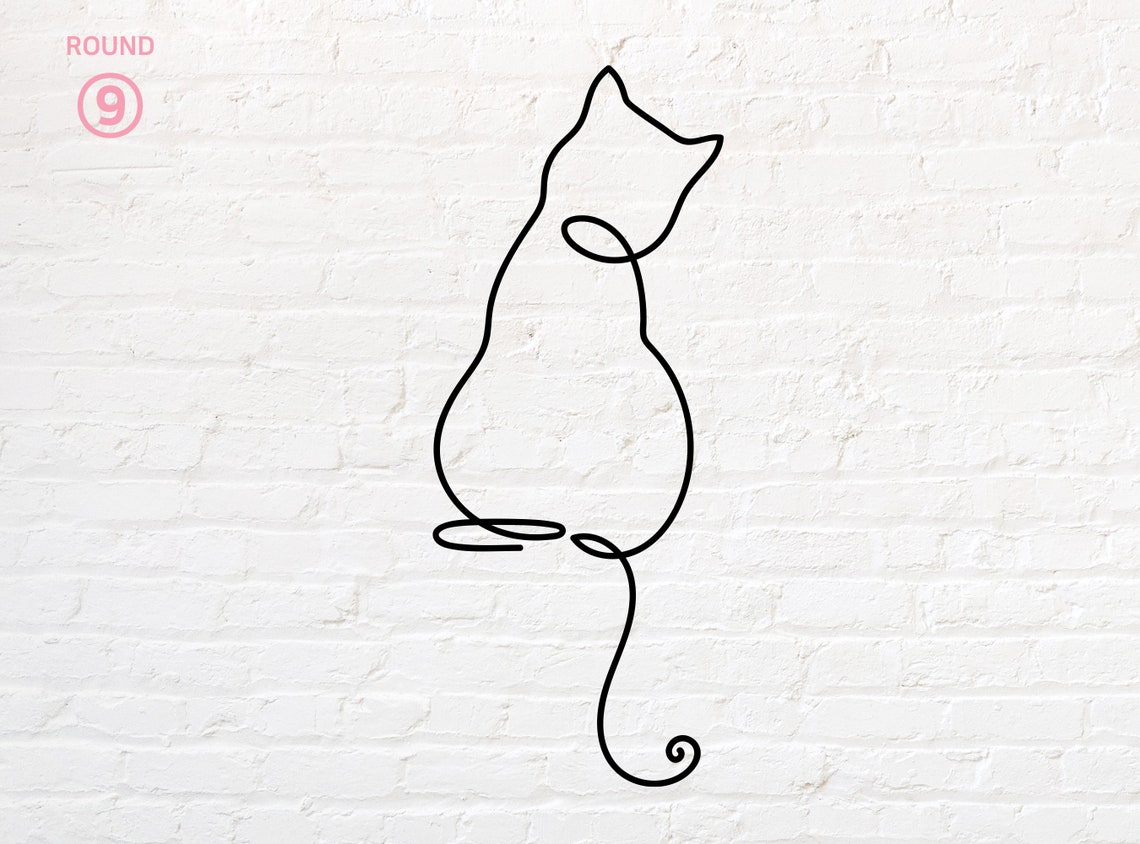 Cat Outline Svg, Png, Dxf, Eps, Pdf - Etsy