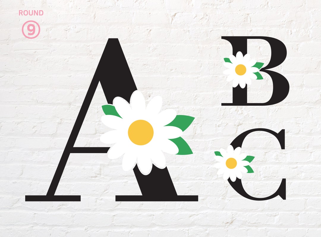 Daisy Alphabet Svg, Daisy Monogram Svg, Png, Dxf, Eps, Pdf - Etsy