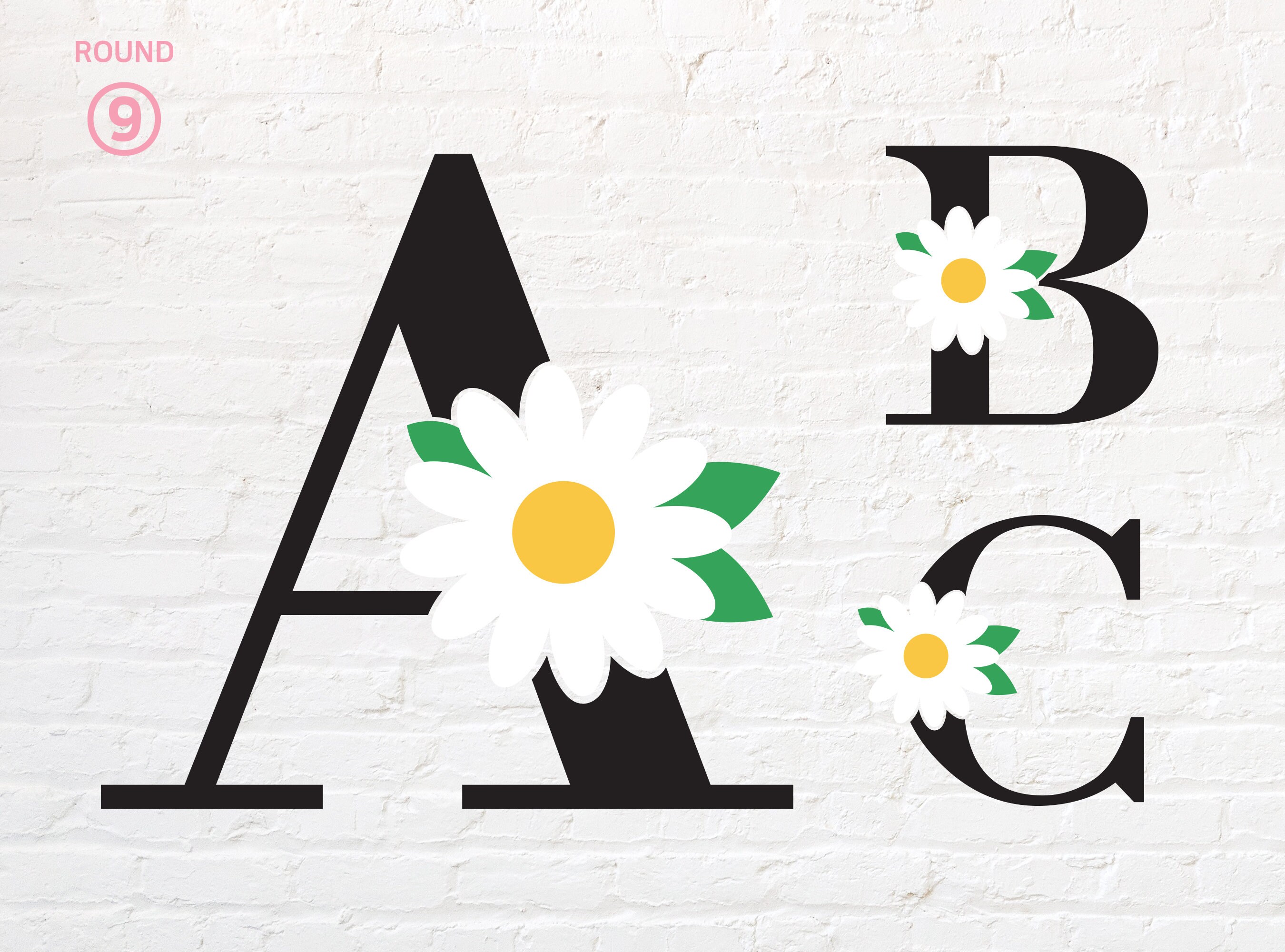 Daisy Alphabet Svg Daisy Monogram Svg Png Dxf Eps Pdf | Etsy