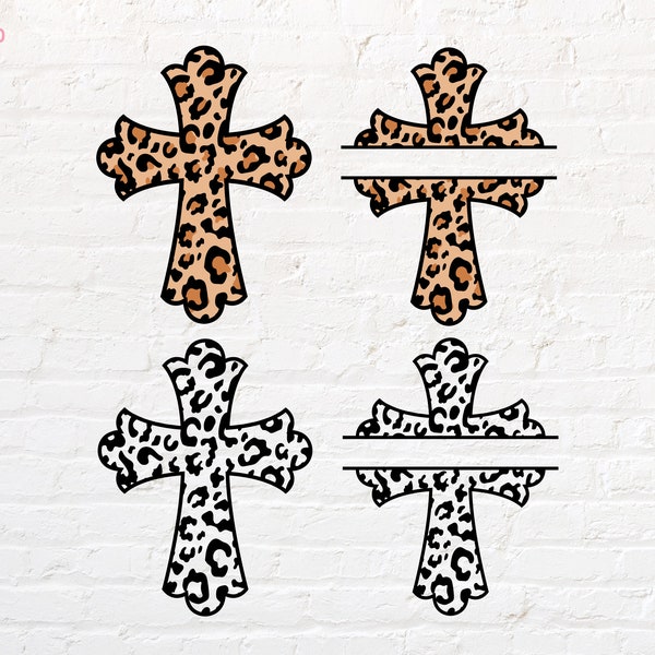 Leopard Cross Svg - Etsy