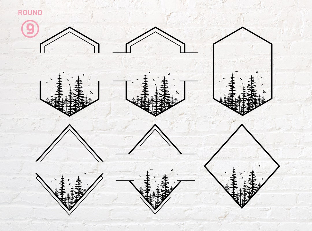 Forest Frame Svg Png, Dxf, Eps, Pdf - Etsy