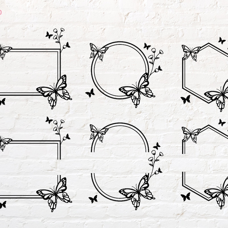 Butterfly Circle Svg - Etsy