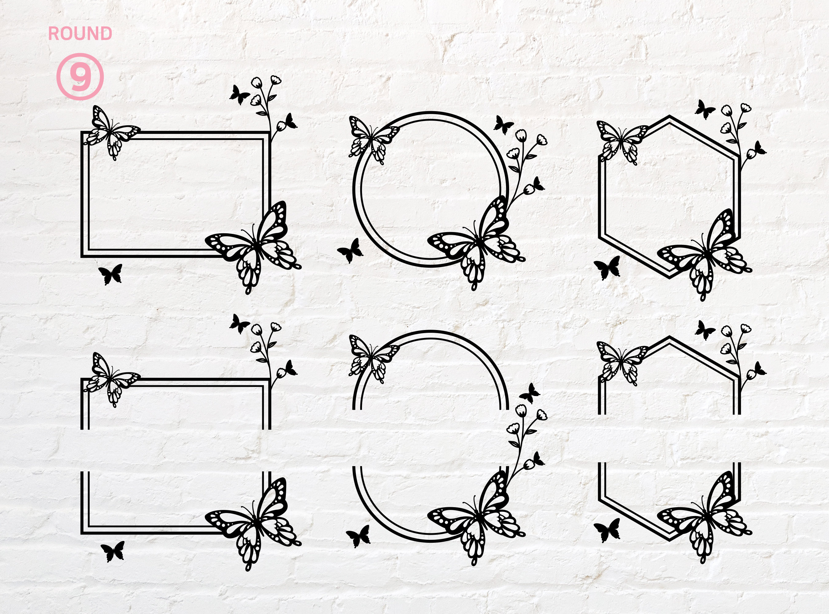 Butterfly Frame Svg Png Dxf Eps Pdf - Etsy Australia