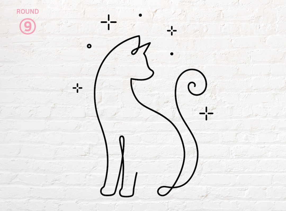 Cat Outline Svg, Png, Dxf, Eps, Pdf - Etsy