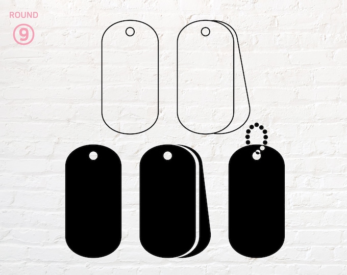 Dog Tag SVG File, Dog Tag DXF, Dog Tag Png, Dog Tags Svg, Dogtag Svg ...
