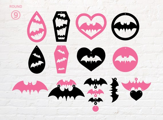 Bat Earring Svg Png Dxf Eps Pdf - Etsy