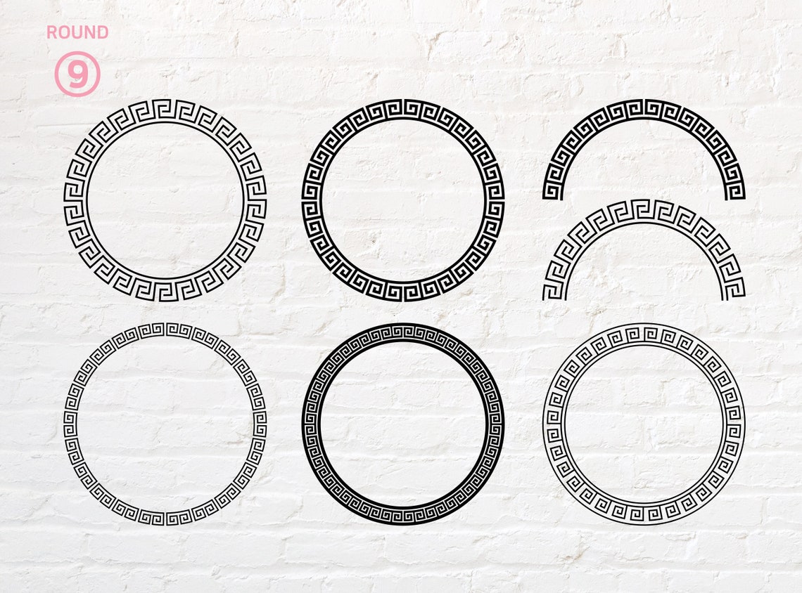 Greek Circle Svg Png Dxf Eps Pdf - Etsy