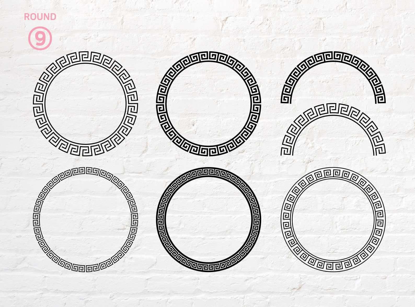 Greek Circle Svg Png Dxf Eps Pdf - Etsy