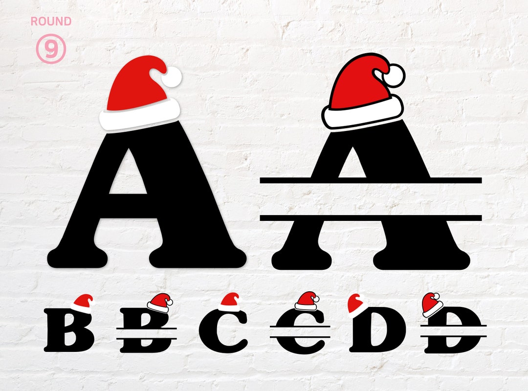 Christmas Alphabet Svg, Christmas Alphabet Split Svg. Png, Dxf, Eps ...