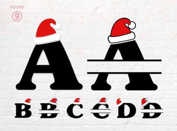 Christmas Alphabet Svg Christmas Alphabet Split Svg. Png | Etsy