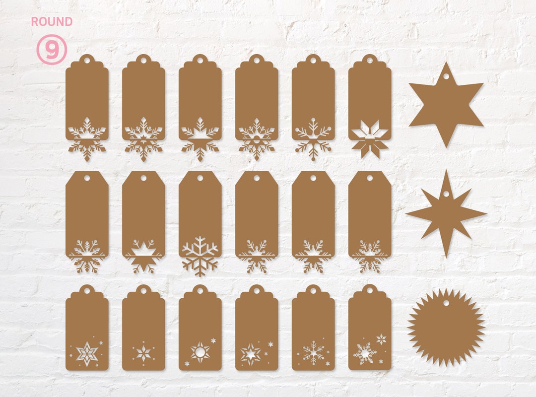 Christmas Snow Gift Tag Svg, Png, Dxf, Eps, Pdf - Etsy