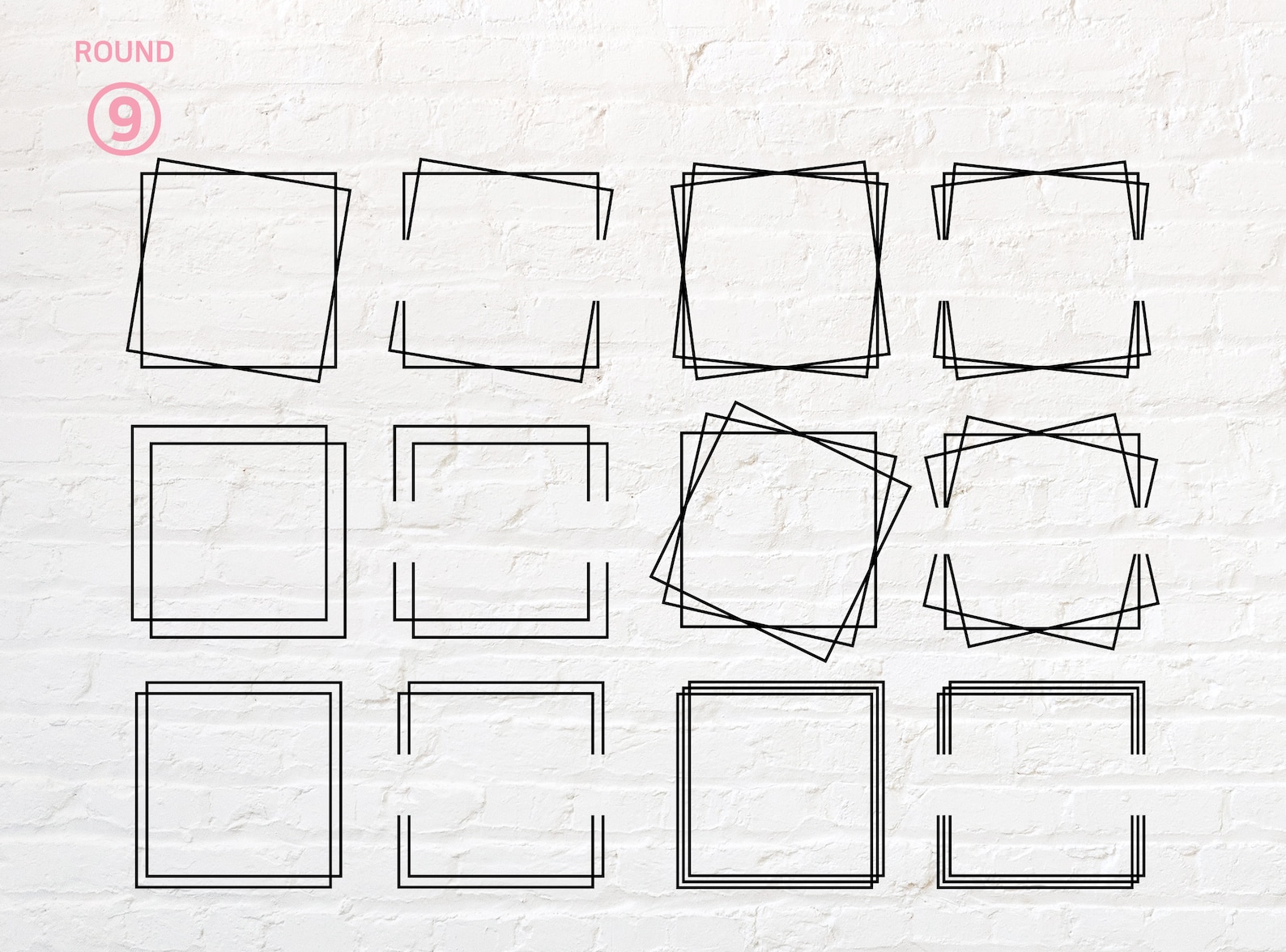 Double Line Square Svg, Png, Dxf, Eps, Pdf - Etsy