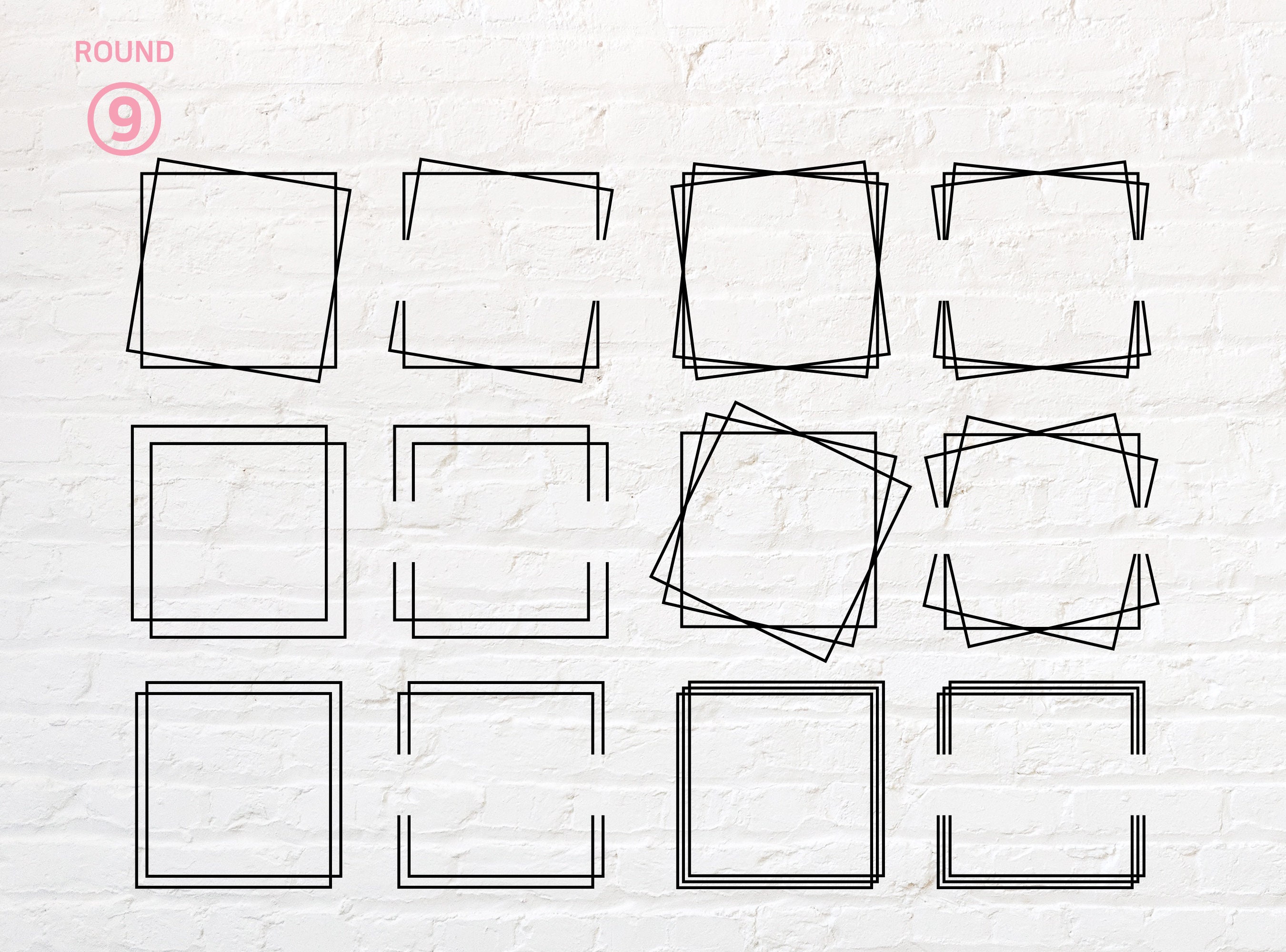 Double Line Square Svg, Png, Dxf, Eps, Pdf - Etsy