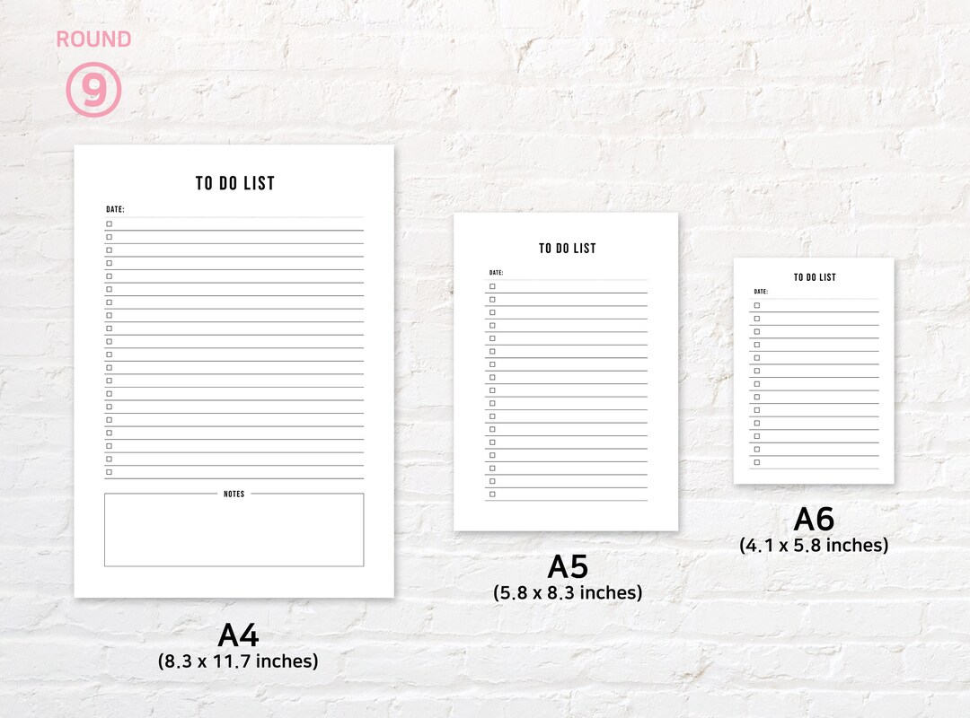 To Do List Svg, Dxf, Eps, Pdf (A4, A5, A6) - Etsy