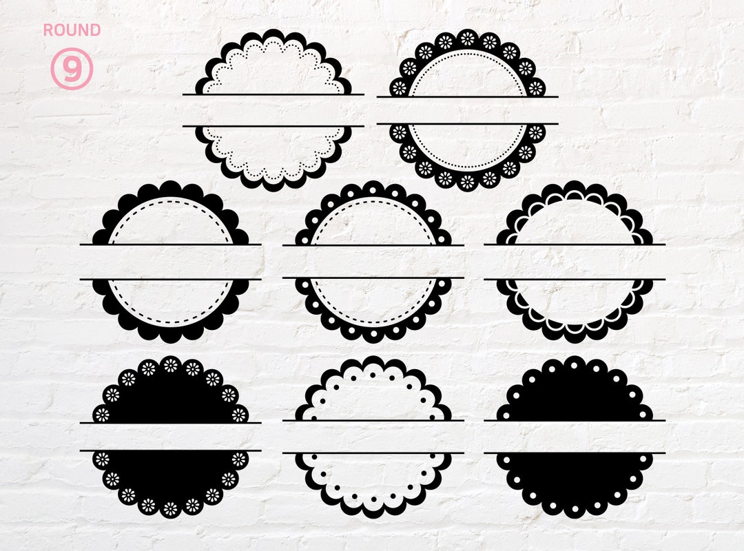 Split Circle Frame Svg, Png, Dxf, Eps, Pdf - Etsy