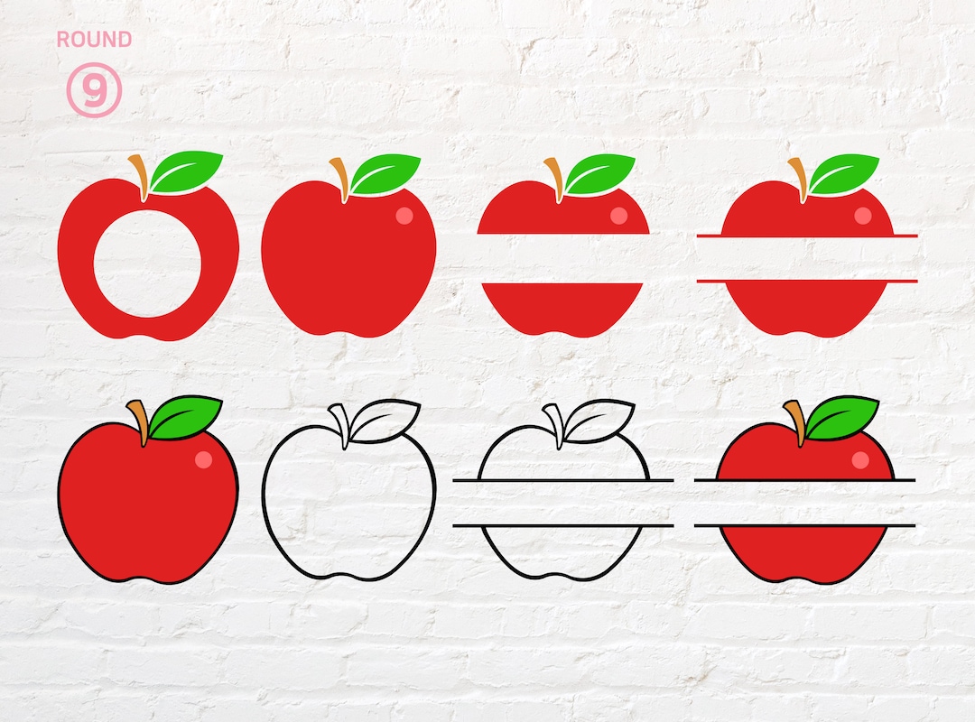 Apple Svg, Png, Dxf, Eps, Pdf - Etsy