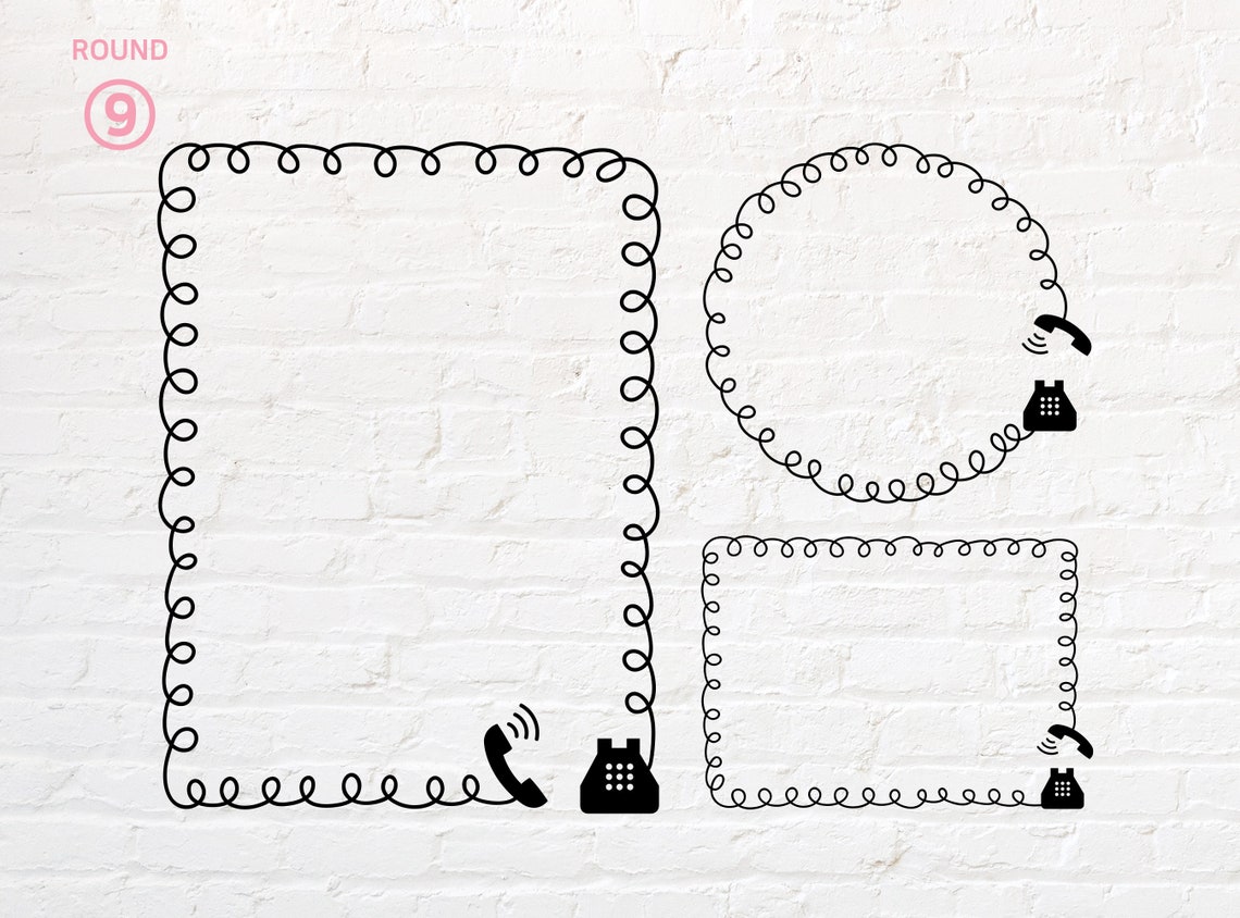 Telephone Line Frame Svg Png Dxf Eps Pdf - Etsy