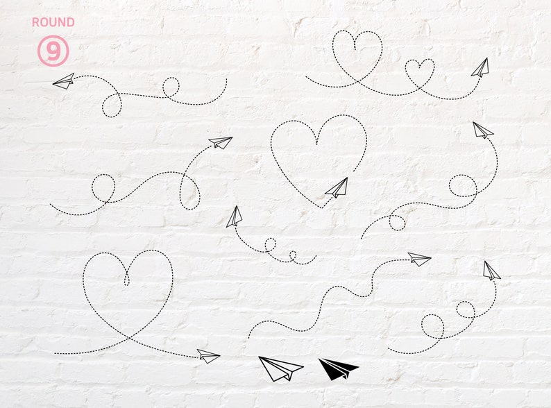 Paper Airplane Line Svg, Png, Dxf, Eps, Pdf - Etsy