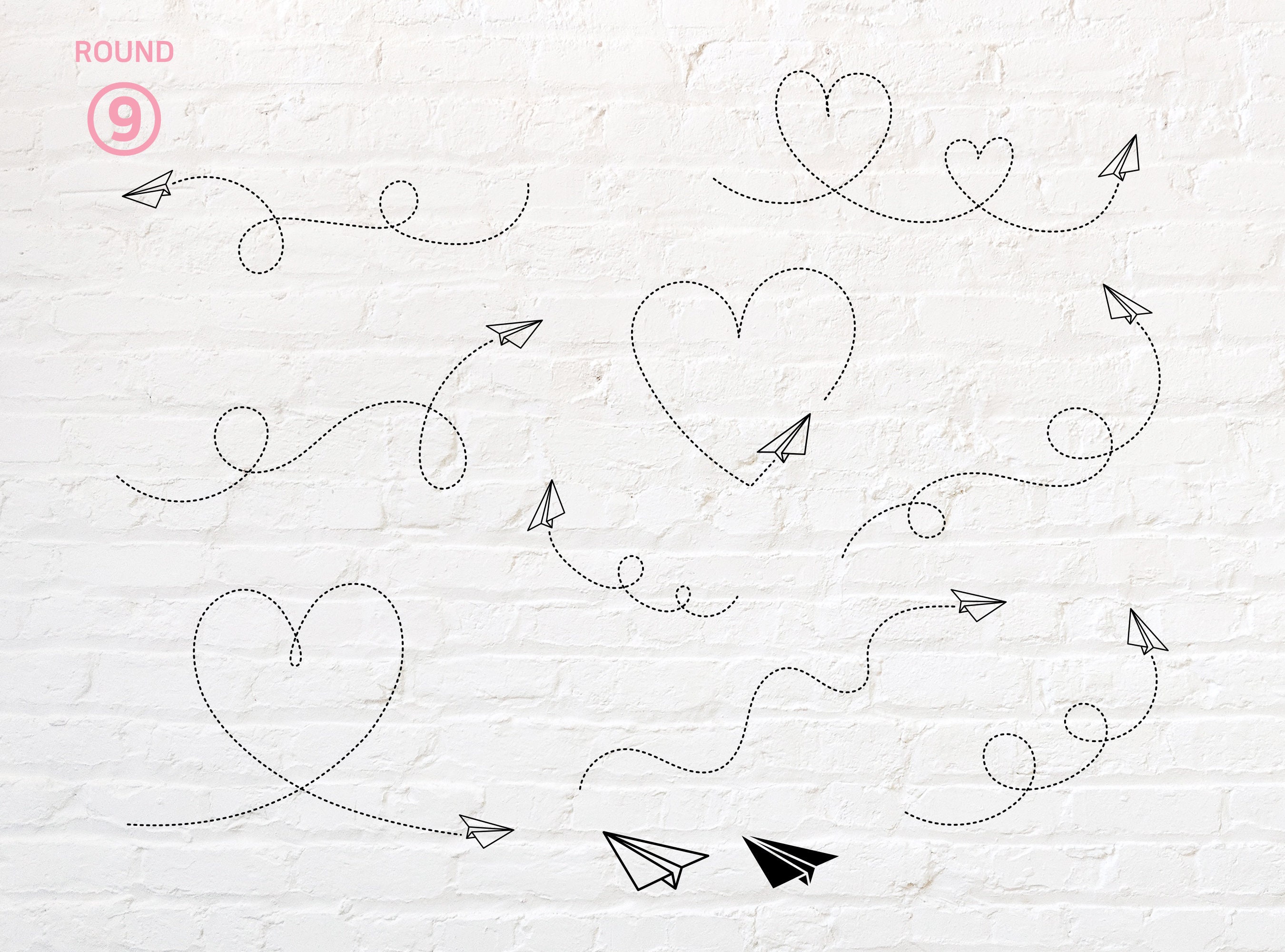 Línea de avión de papel svg png dxf eps pdf - Etsy España