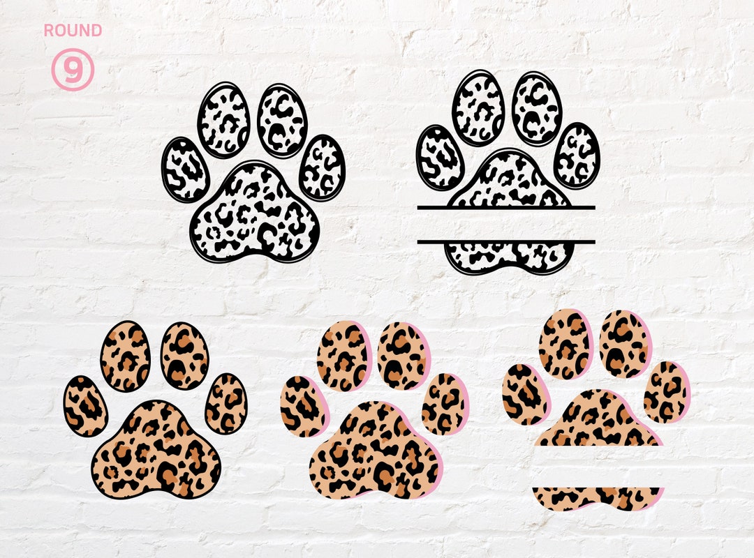 Leopard Print Paw Svg, Png, Dxf, Eps, Pdf - Etsy