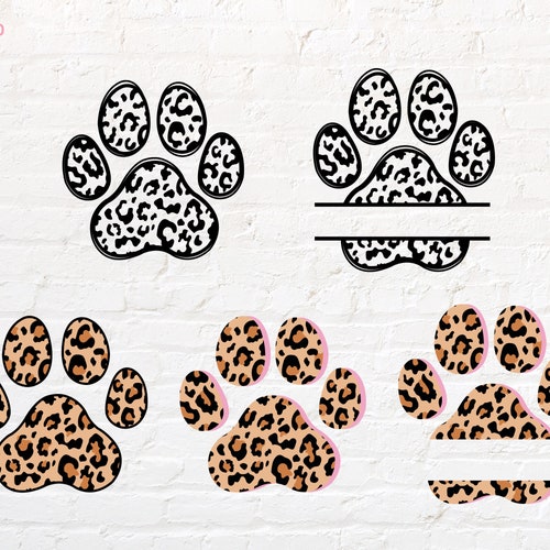 Leopard Print Paw Svg Png Dxf Eps Pdf - Etsy
