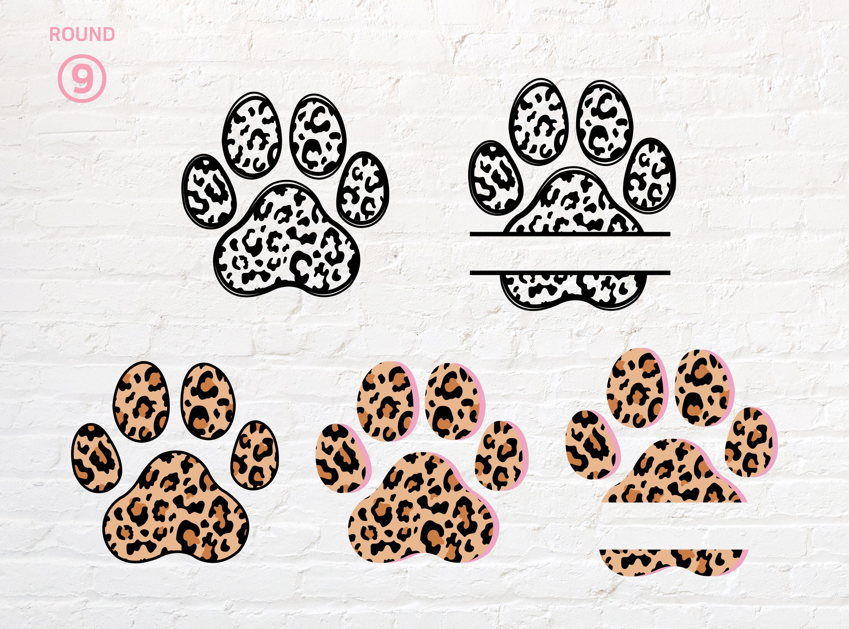 Leopard Print Paw Svg Png Dxf Eps Pdf | Etsy