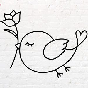 Bird Svg, Cute Bird Svg, Png, Dxf, Eps, Pdf - Etsy