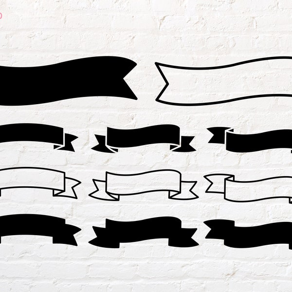 Ribbon Banner Svg - Etsy