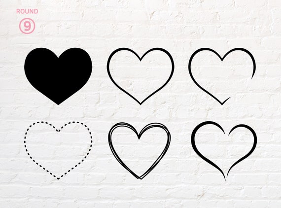 Heart Shape Svg Png Dxf Eps Pdf - Etsy