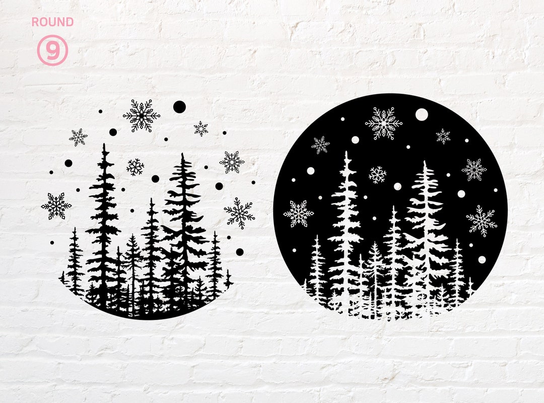 Snow Forest Svg, Png, Dxf, Eps, Pdf - Etsy
