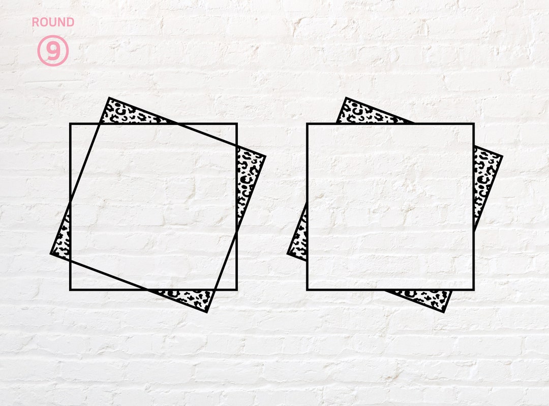 Leopard Frame Square Svg, Png, Dxf, Eps, Pdf - Etsy