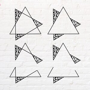 Leopard Frame Triangle Svg, Png, Dxf, Eps, Pdf - Etsy